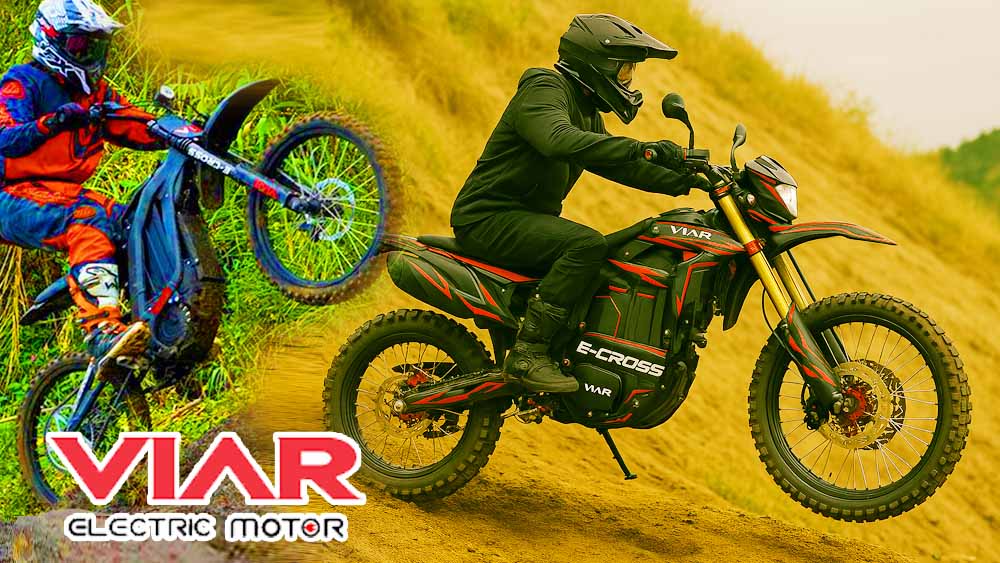 Viar E-Cross Motor Trail Listrik Terbaru 2025 Bobot 50 Kg Full Jarak ...