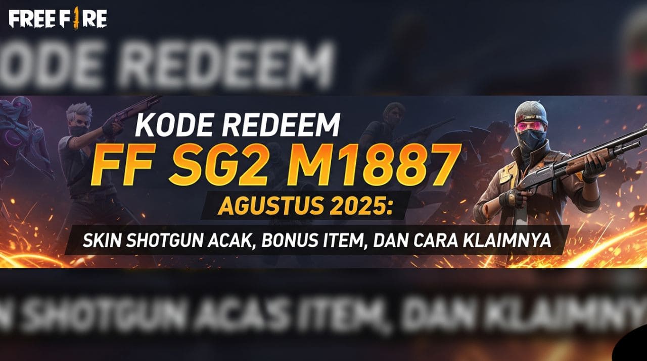 Kode Redeem FF SG2 M1887 Agustus 2025: Skin Shotgun Acak, Bonus Item ...