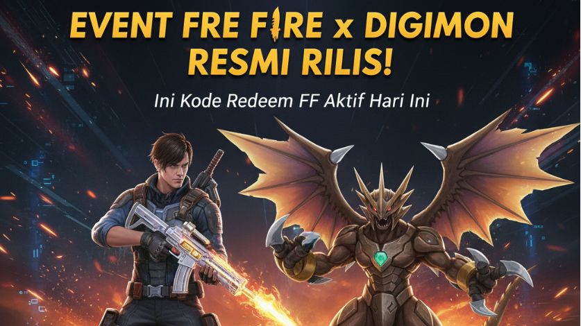 Event Free Fire x Digimon Resmi Rilis! Ini 25 Kode Redeem FF Aktif Hari Ini
