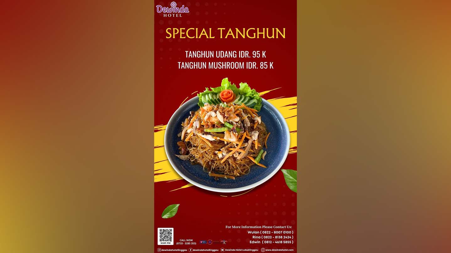 Hotel Dewinda Hadirkan Spesial Tanghun dan Minuman Kombinasi Buah Segar